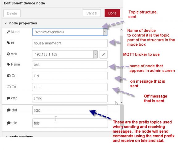 Controlling the Tasmota SonOff Switch with Node-Red