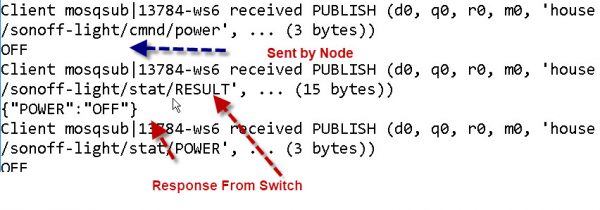 Controlling the Tasmota SonOff Switch with Node-Red
